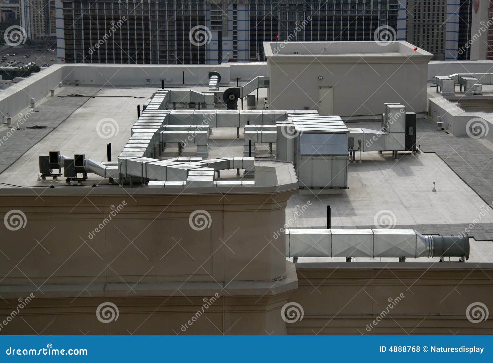Rooftop Air Handling Equipment Stock Photo - Image of heating, roof ...