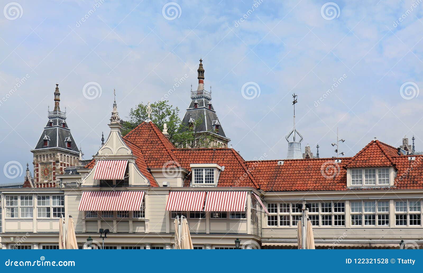 Rooftop Architecture in Amsterdam Stock Photo - Image of roof ...