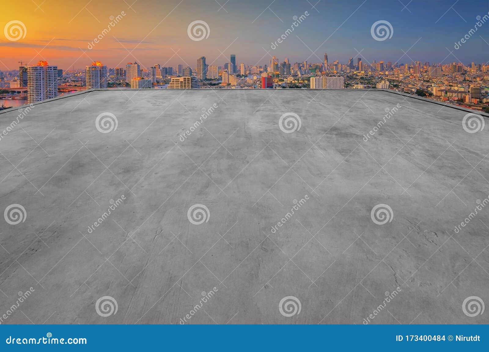 Rooftop of the building stock photo. Image of empty - 173400484