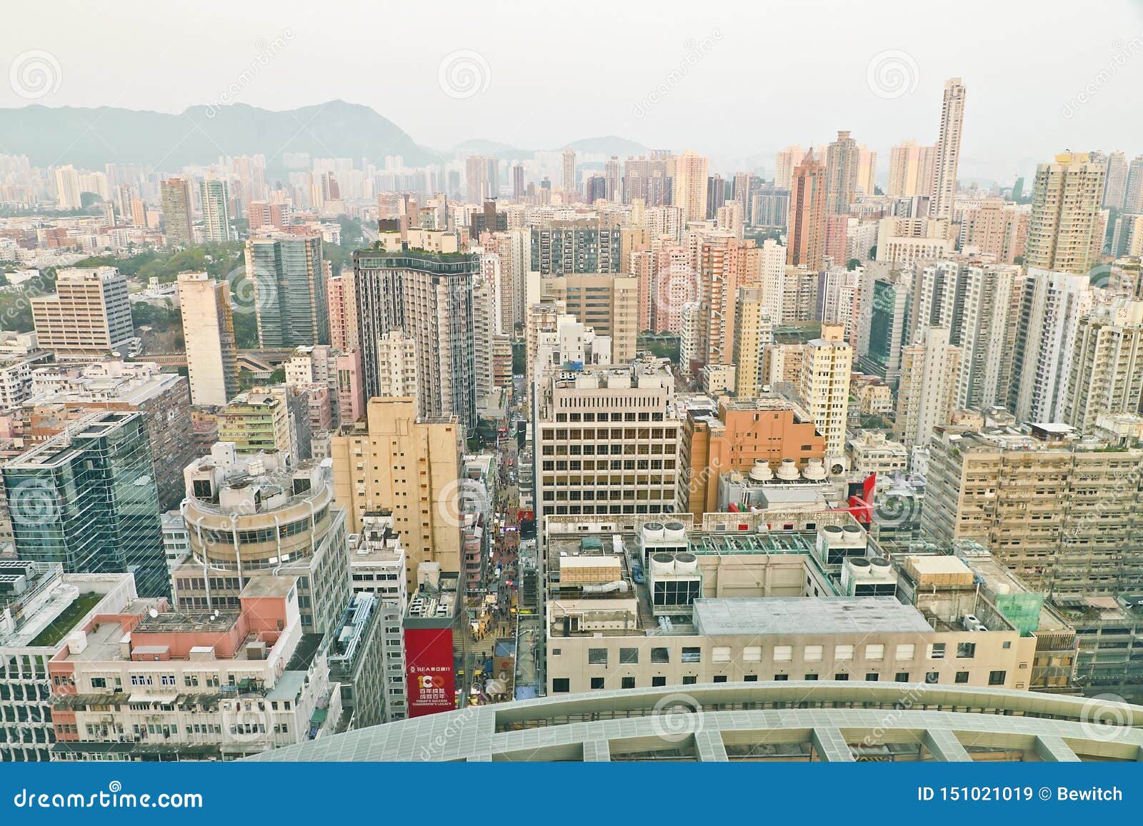 Rooftop Building in Hong Kong Editorial Stock Image - Image of view ...