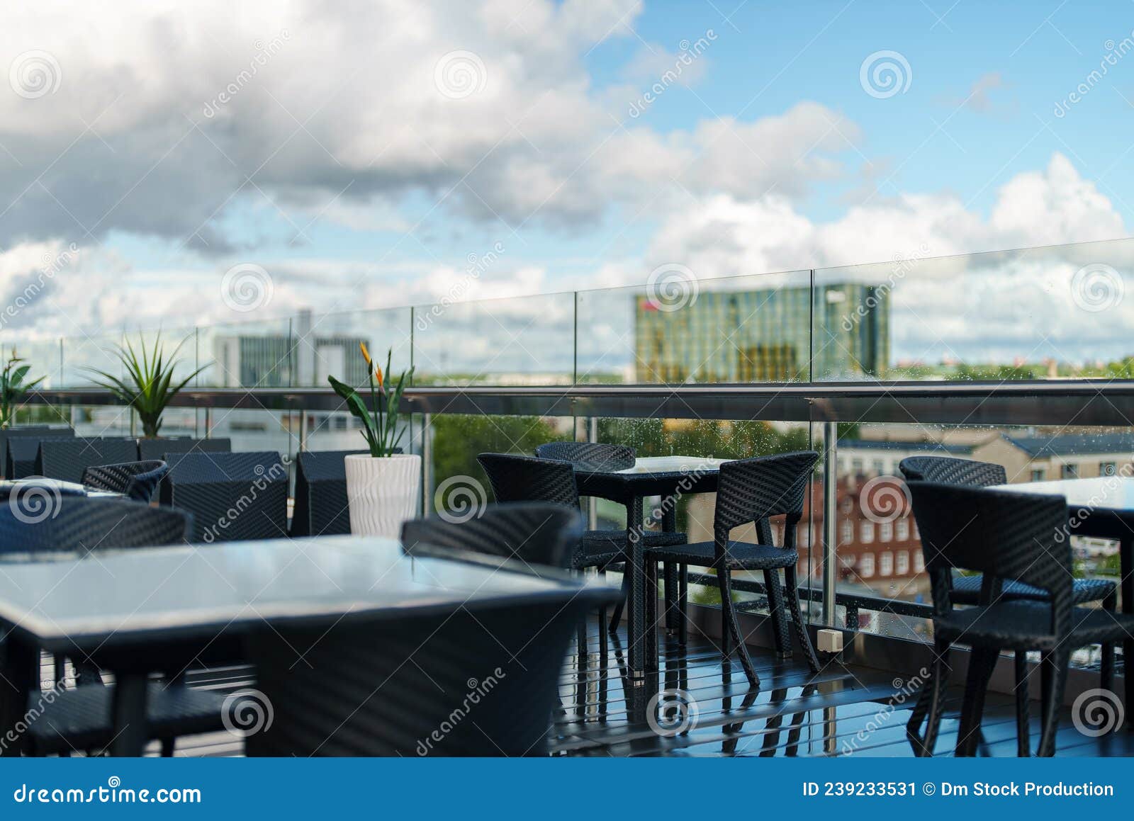 Rooftop cafe interior stock image. Image of luxury, cafe - 239233531