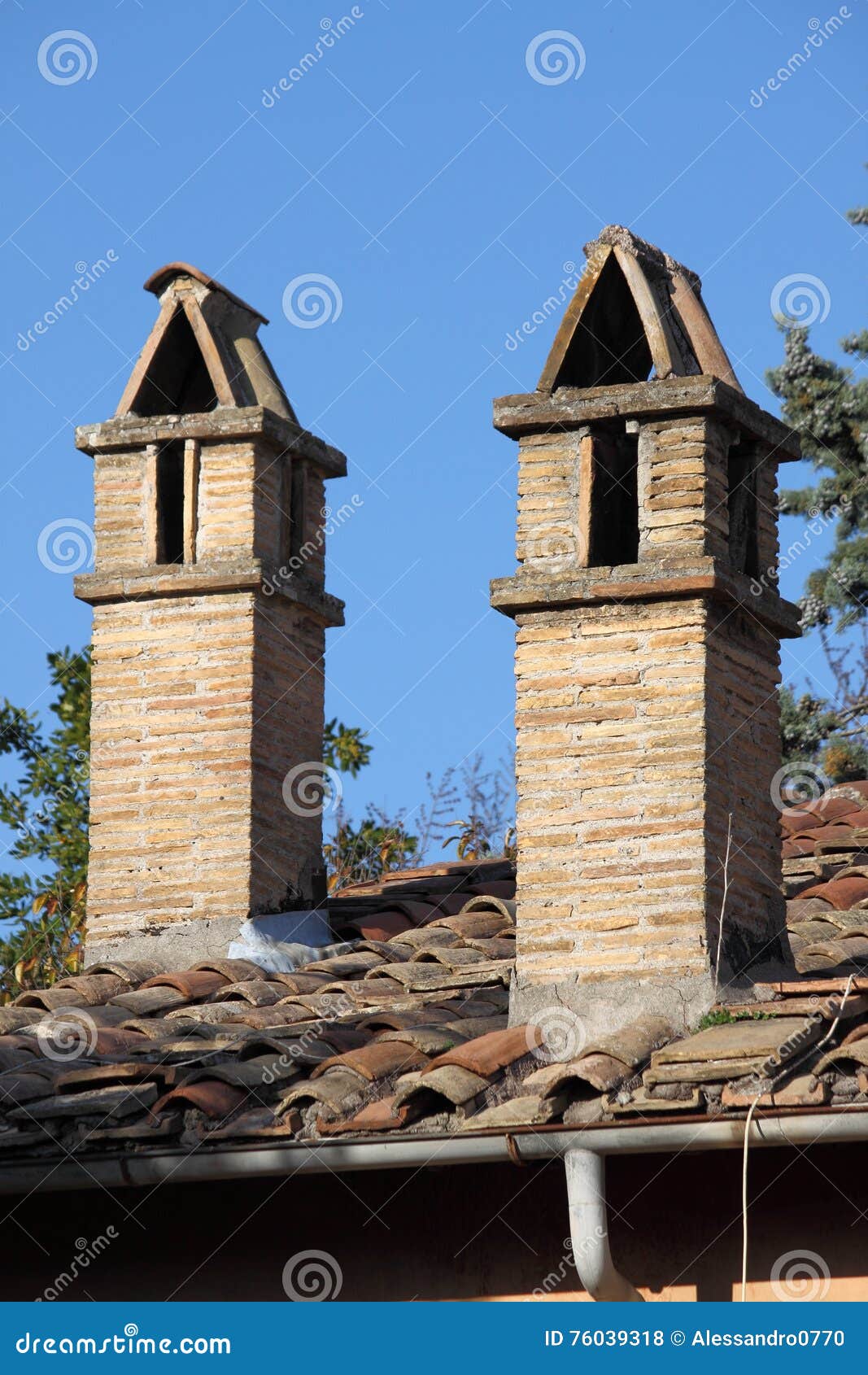 Rooftop Chimneys Stock Photography | CartoonDealer.com #118760804
