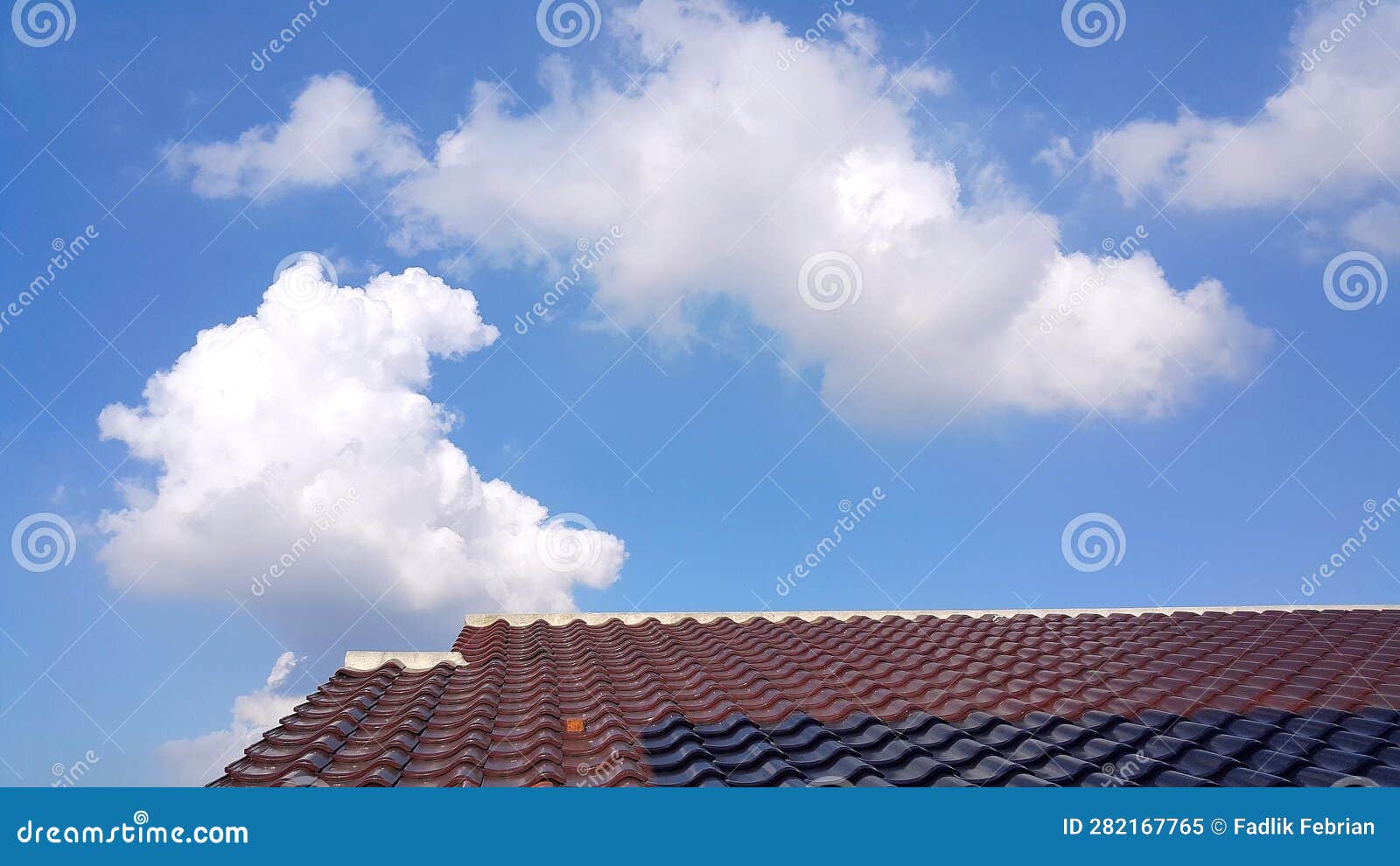 Rooftop and clear blue sky stock image. Image of clear - 282167765