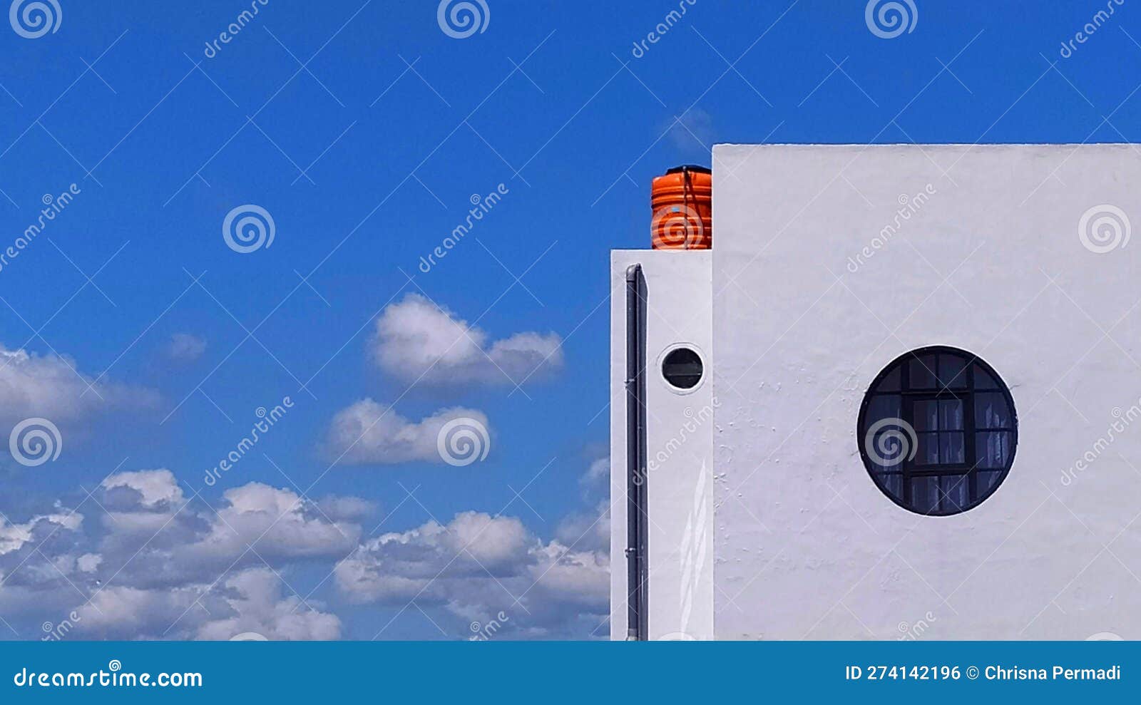 Rooftop Corner with a Beautiful Sky As a Background Stock Photo - Image ...
