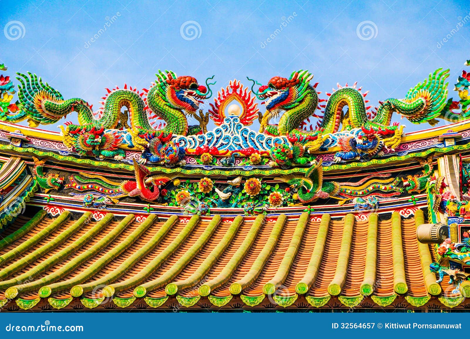 Rooftop Dragons Royalty-Free Stock Photography | CartoonDealer.com ...