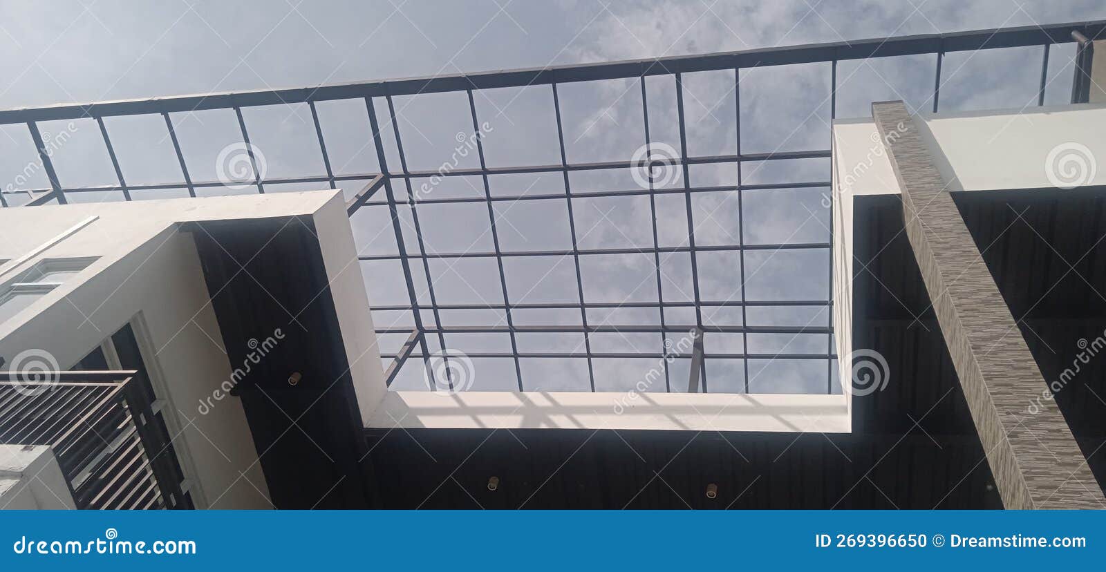 Rooftop Frame on the Top Floor of the Building Stock Photo - Image of ...