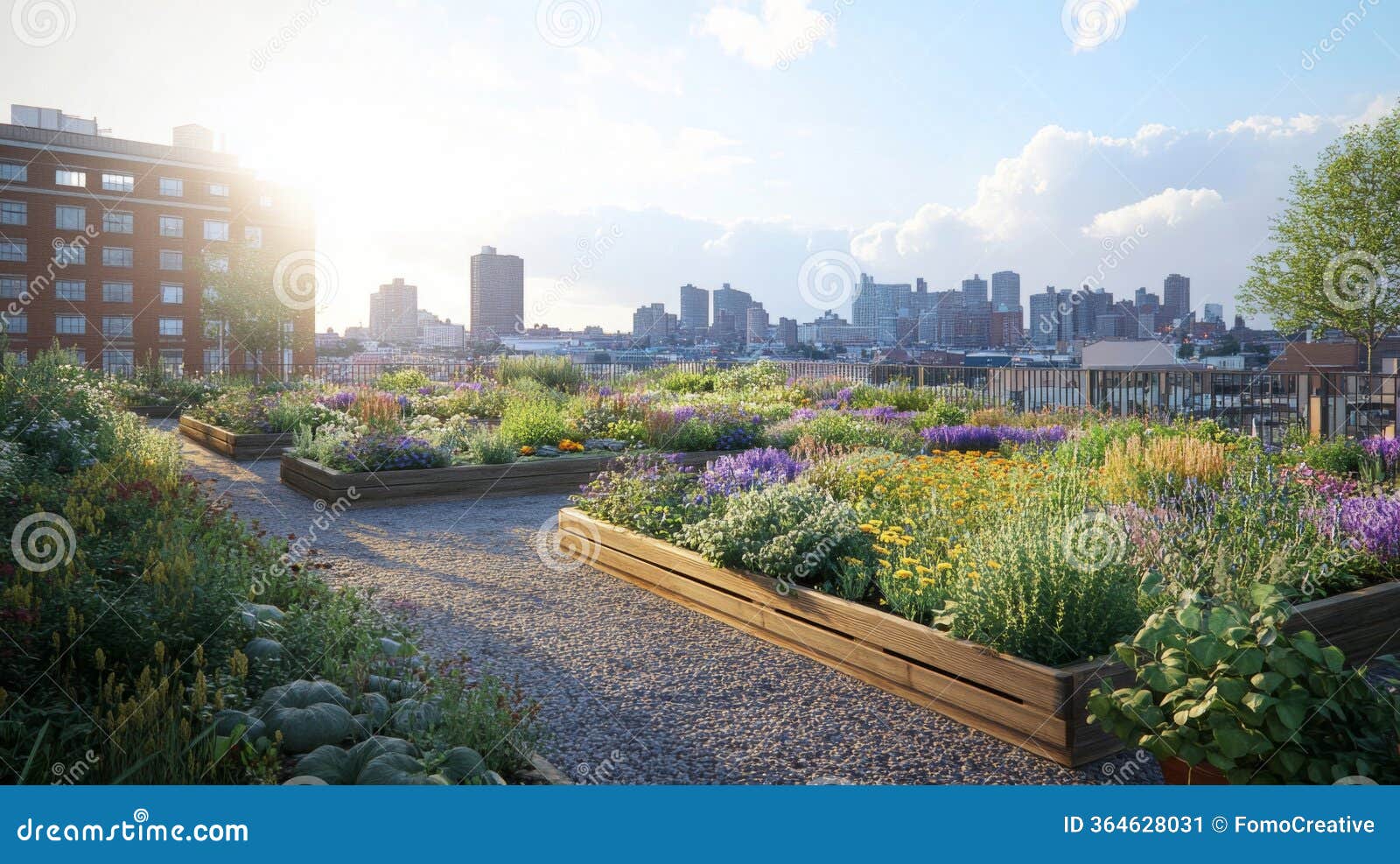 Urban Oasis: Eco-friendly Rooftop Garden On Earth Day Stock Photography | CartoonDealer.com ...