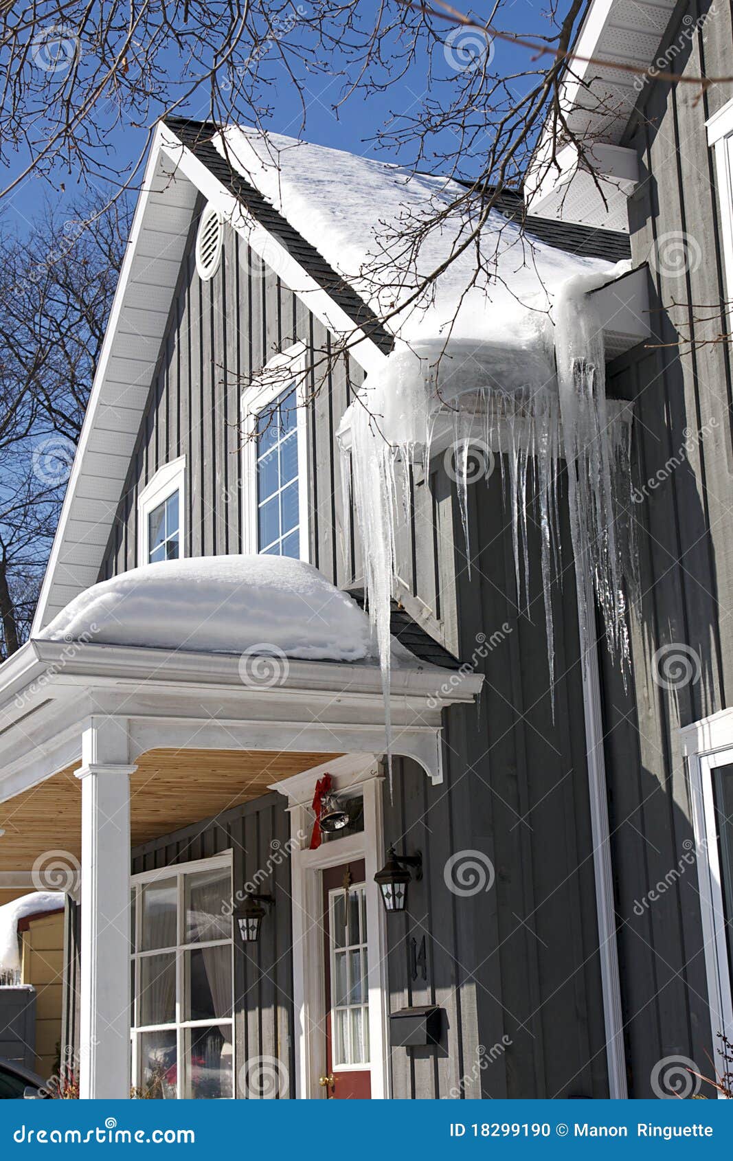 Rooftop with Ice and Snow stock photo. Image of details - 18299190