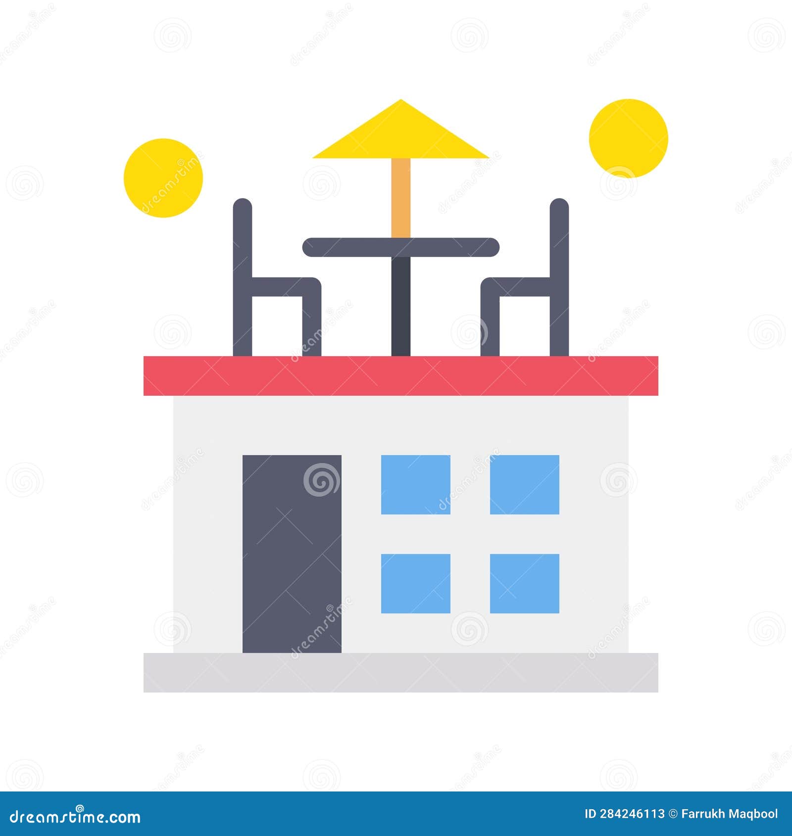 Rooftop Icon Image. stock vector. Illustration of gambrel - 284246113