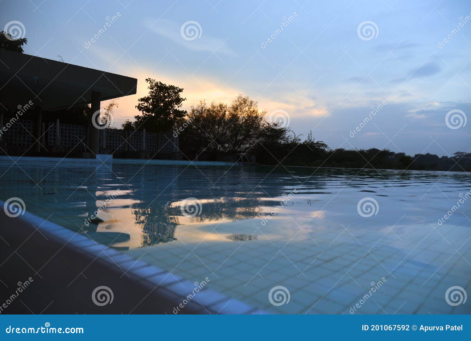 Rooftop Infinity Swimming Pool of Resort Stock Photo - Image of fresh ...