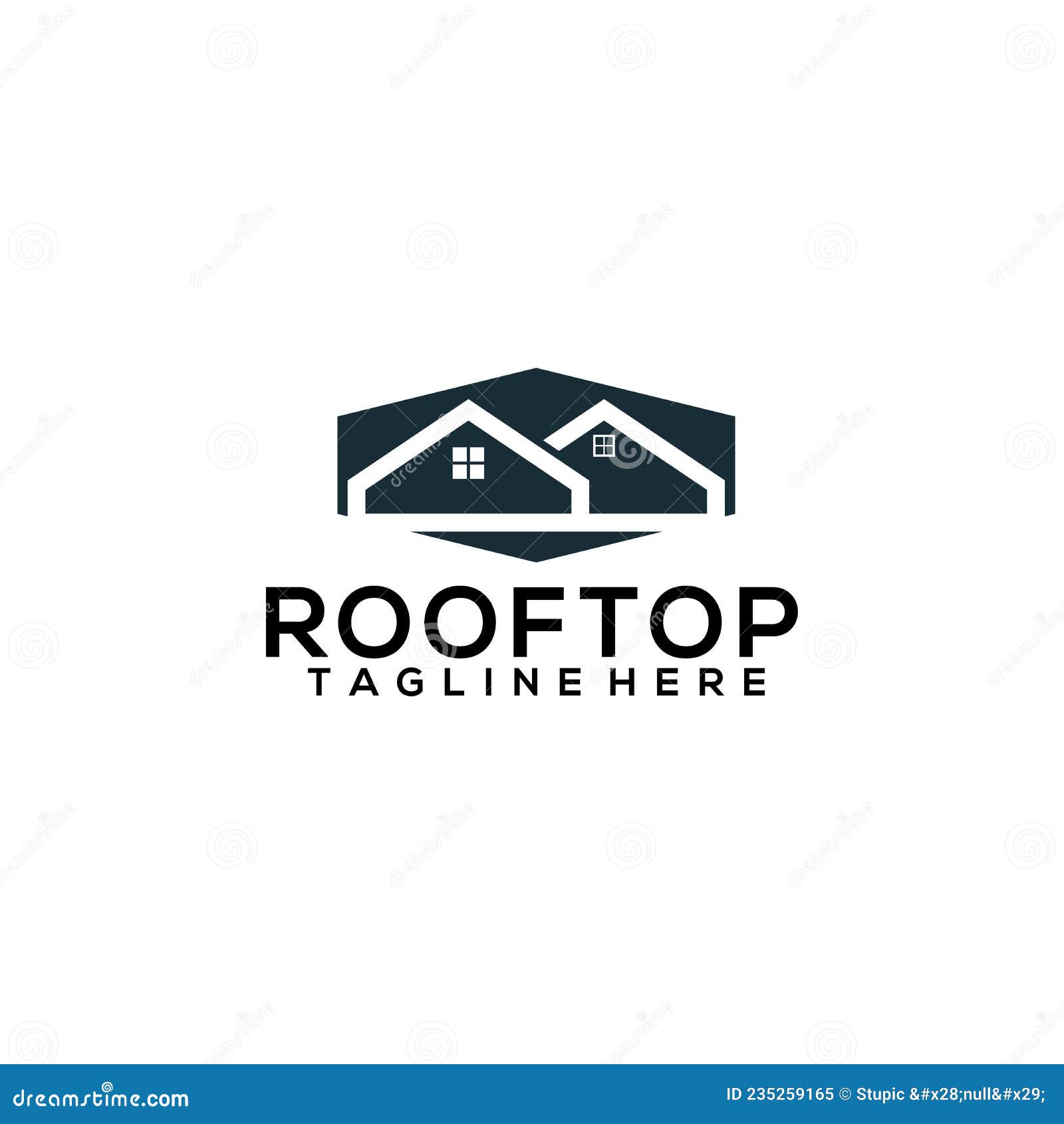 Rooftop Logo Concept Vector Isolated in White Background Stock Vector ...