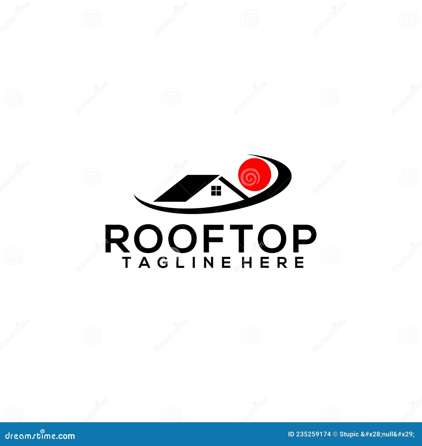 Rooftop Logo Concept Vector Isolated in White Background Stock Vector ...