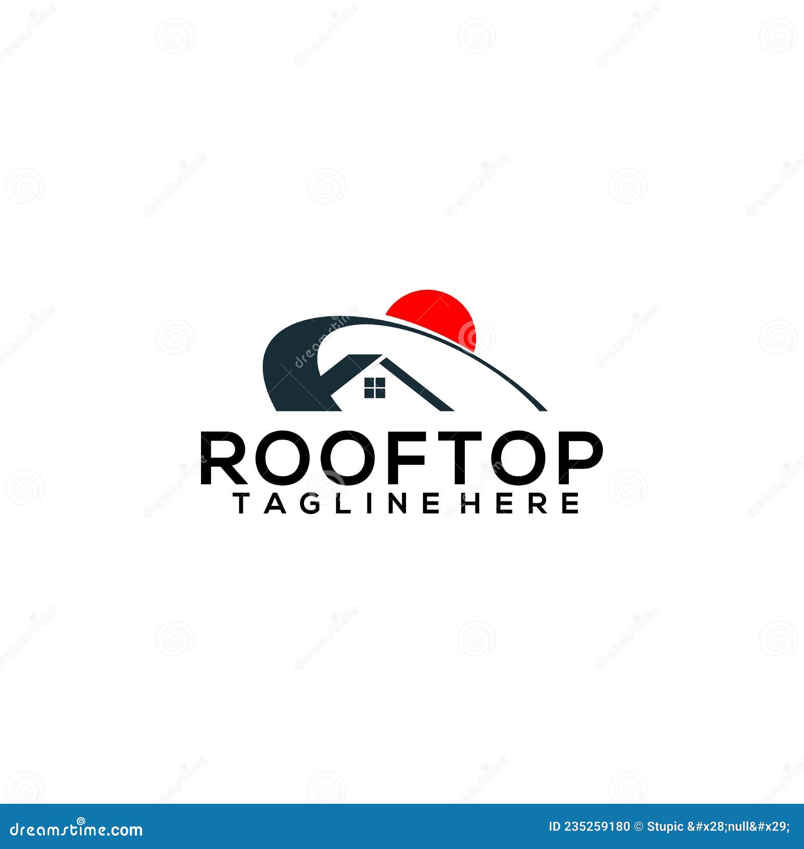 Rooftop Logo Concept Vector Isolated in White Background Stock Vector ...
