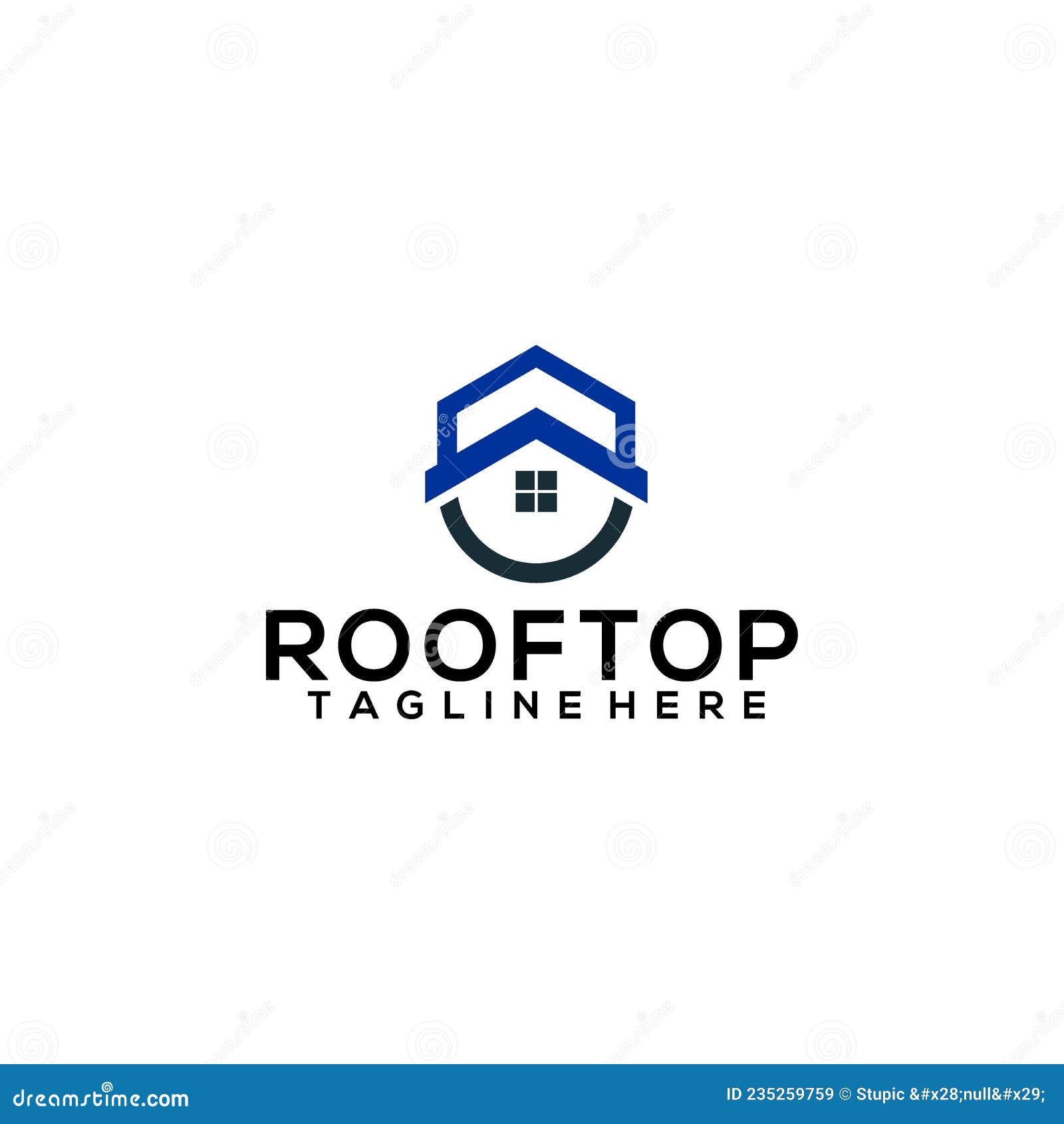 Rooftop Logo Concept Vector Isolated in White Background Stock Vector ...