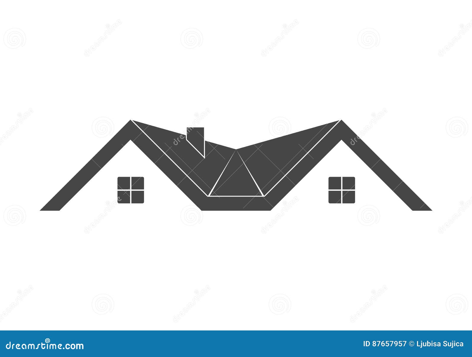 Rooftop logo for design stock vector. Illustration of estate - 87657957