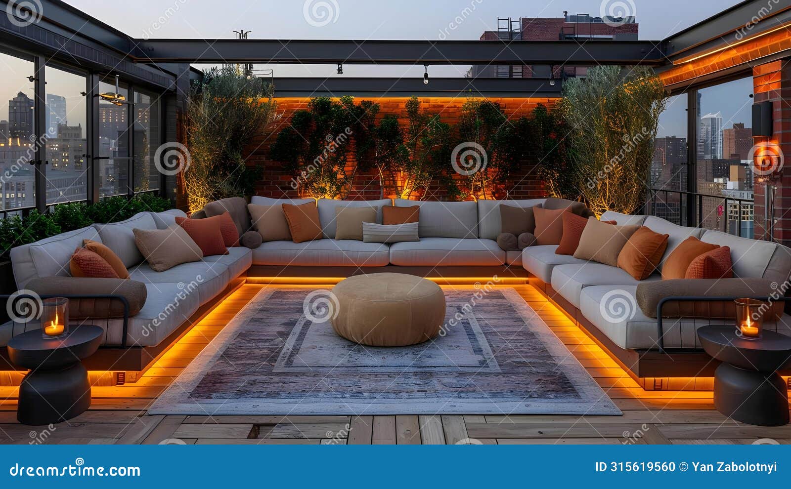 Rooftop Lounge with Cozy Seating Areas for Relaxation and Intimate ...