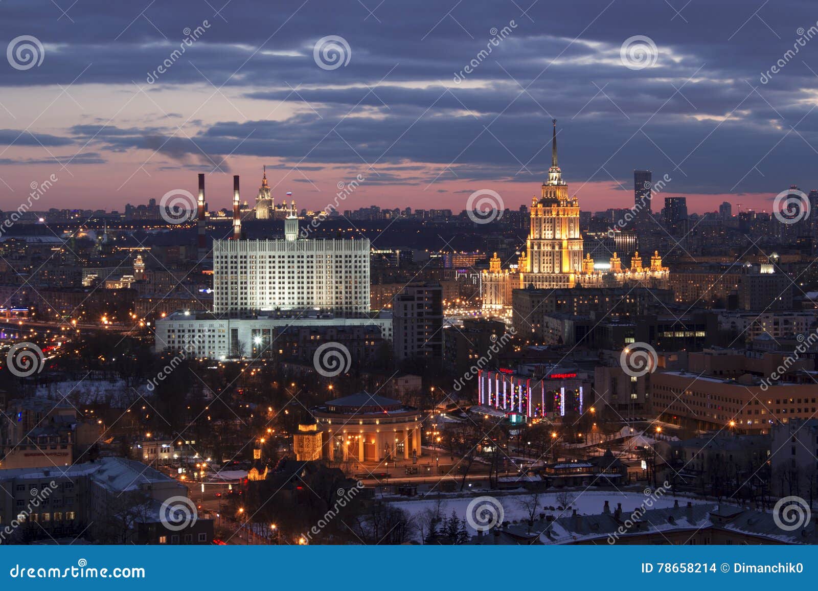 Rooftop in Moscow editorial stock image. Image of cityview - 78658214