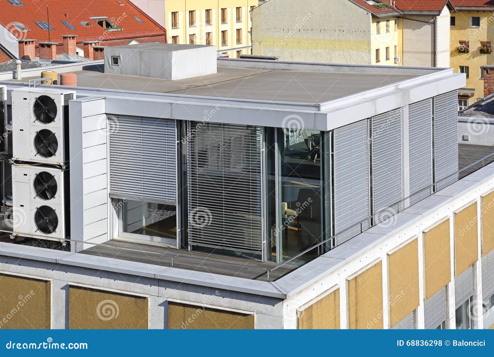 Rooftop Office stock photo. Image of roof, cube, slovenia - 68836298