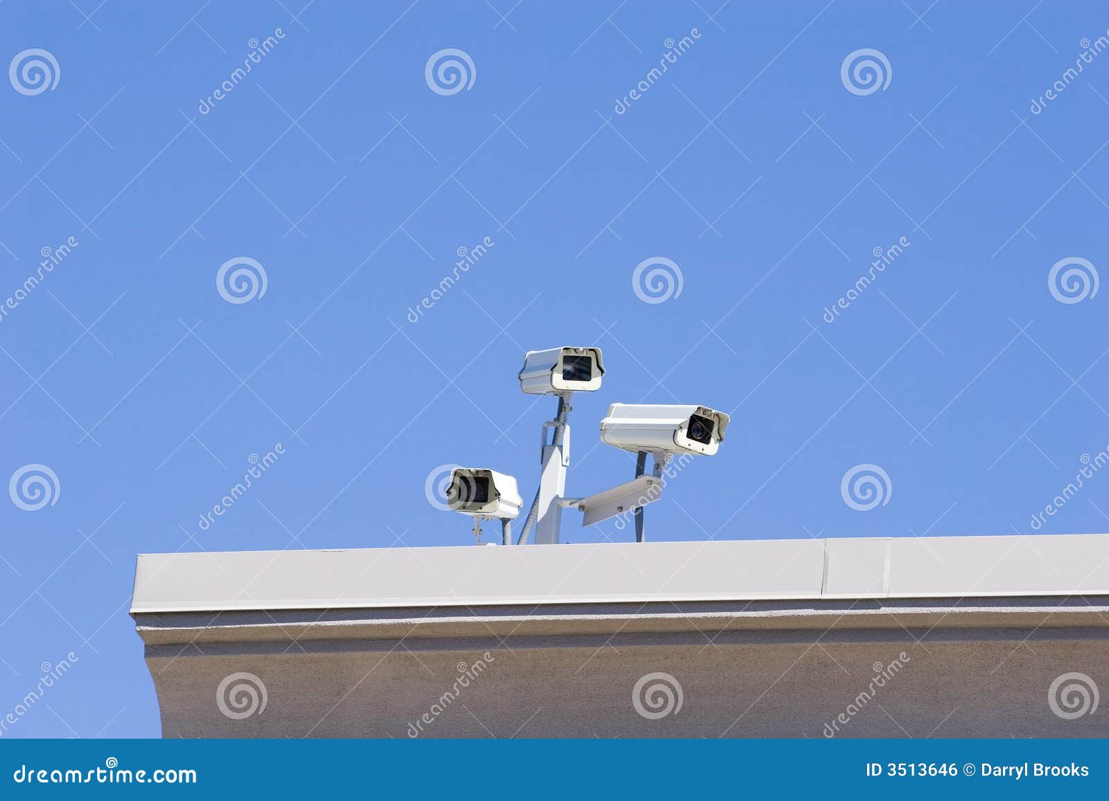 Rooftop Security stock photo. Image of recording, guard - 3513646