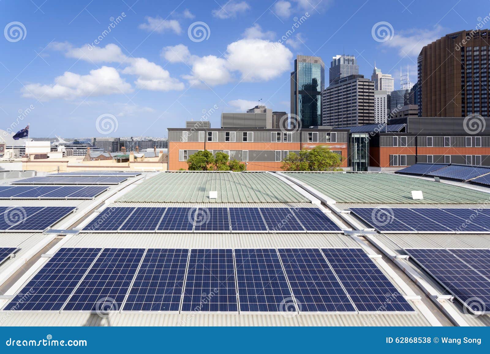 Solar PV Rooftop Grounding System Stock Photo | CartoonDealer.com #84161706