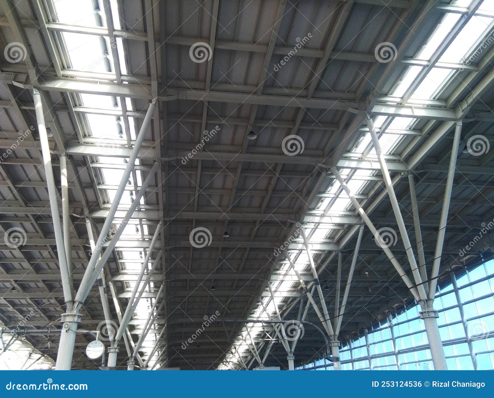 Rooftop with steel frame stock photo. Image of abstract - 253124536