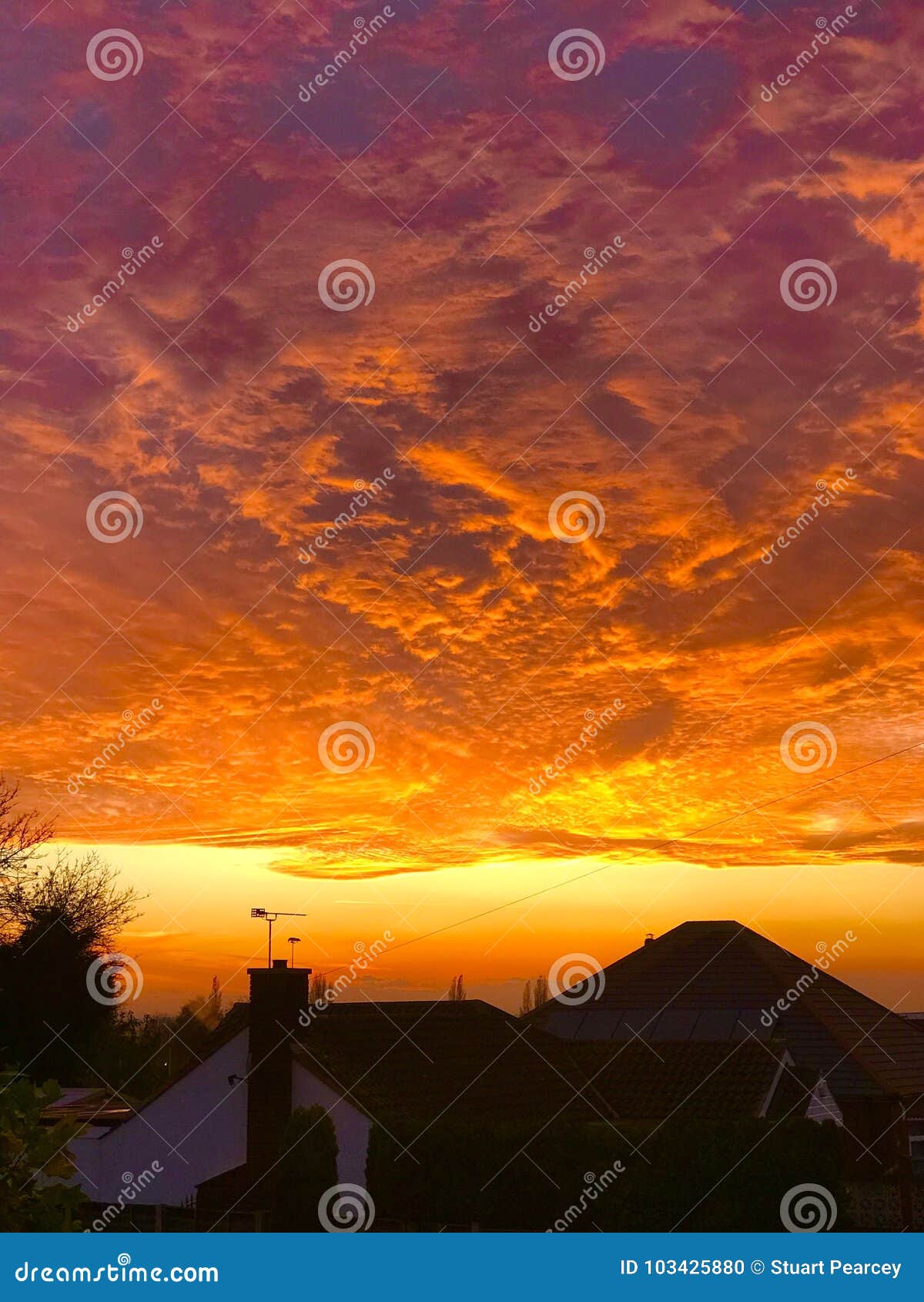 Rooftop sunset stock photo. Image of setting, rooftop - 103425880