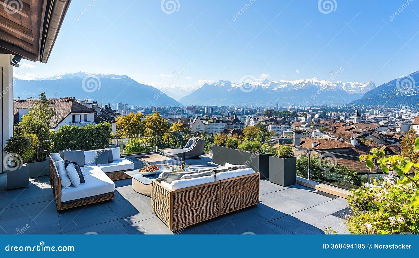 A Rooftop Terrace in a Premium Residential Complex with Stunning Views ...
