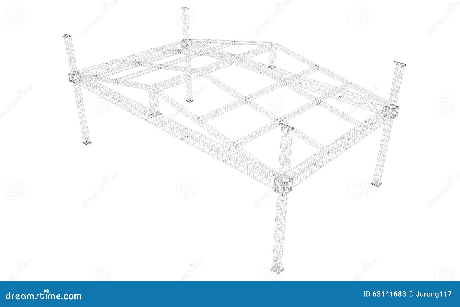 Rooftop Using Truss System Stock Photography | CartoonDealer.com #63242030