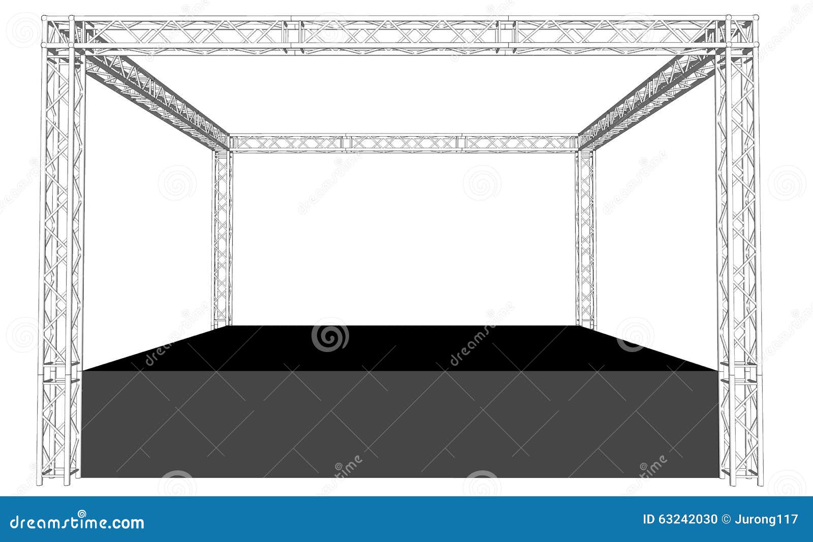 Rooftop using Truss system stock illustration. Illustration of concert ...