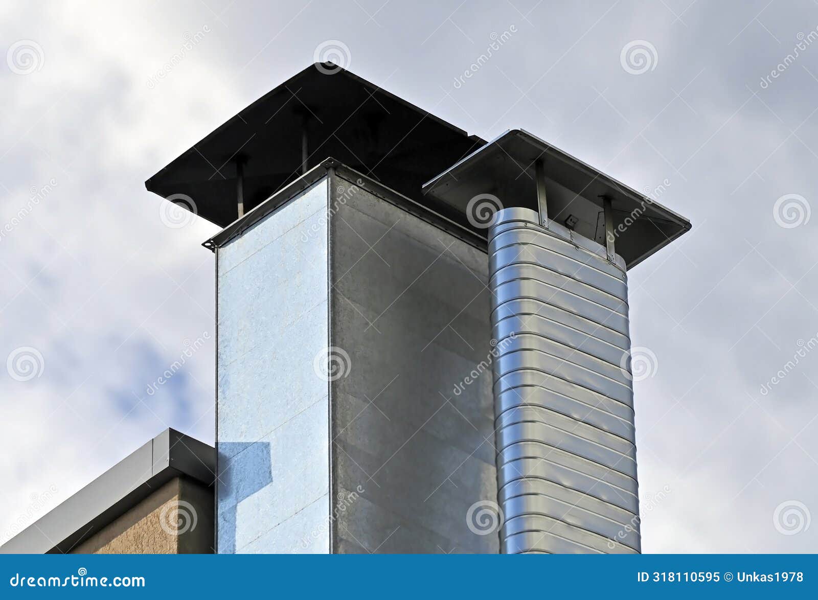 Rooftop ventilation system stock image. Image of technology - 318110595