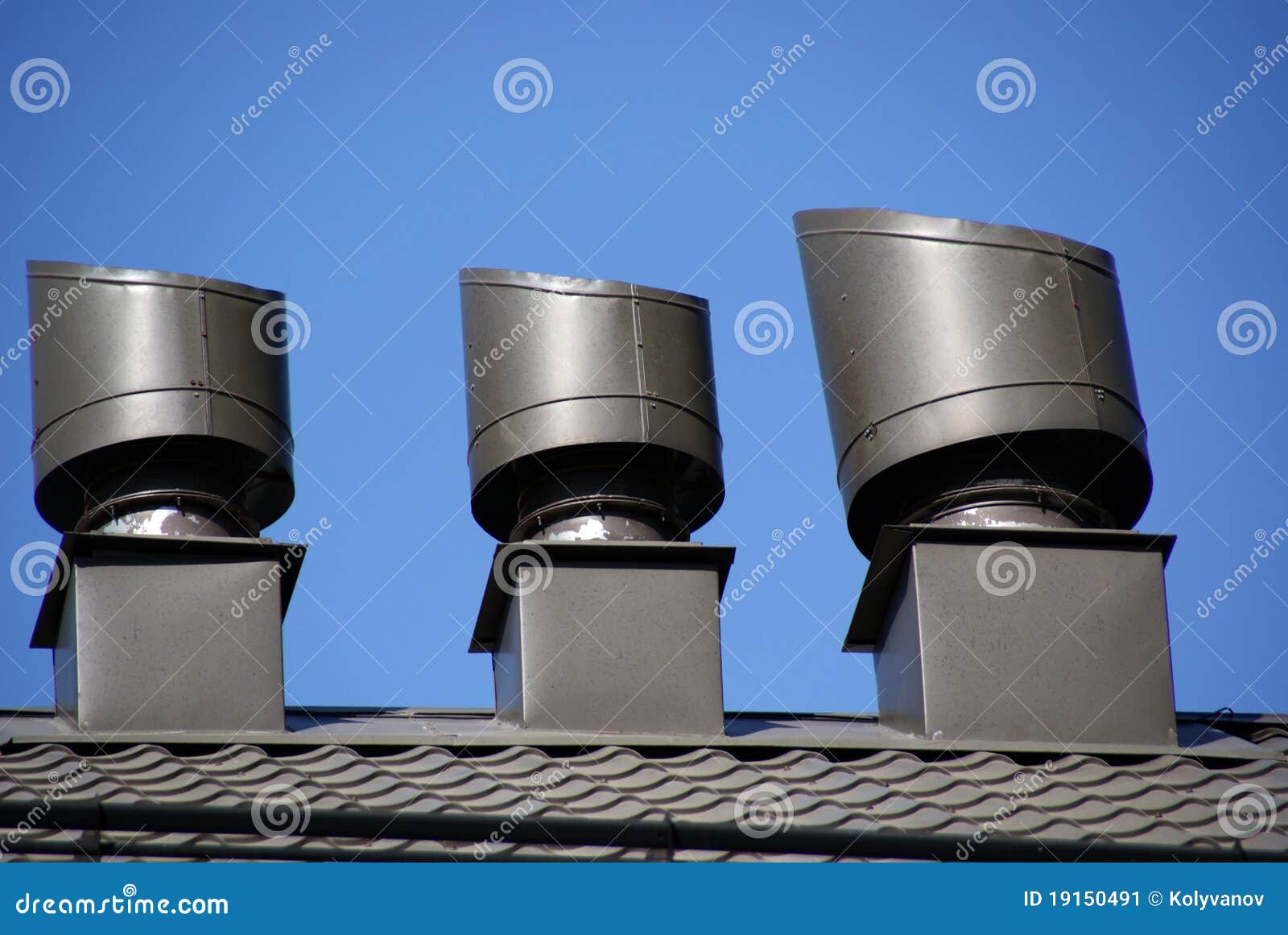 Rooftop vents stock image. Image of construction, duct - 19150491