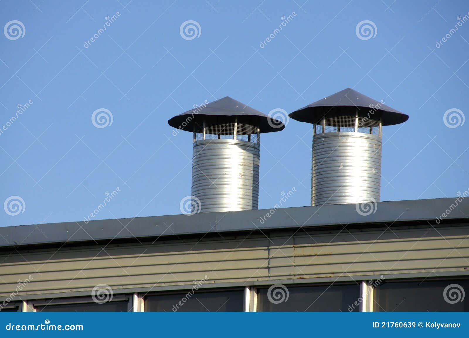 Rooftop vents stock image. Image of metal, vent, casing - 21760639