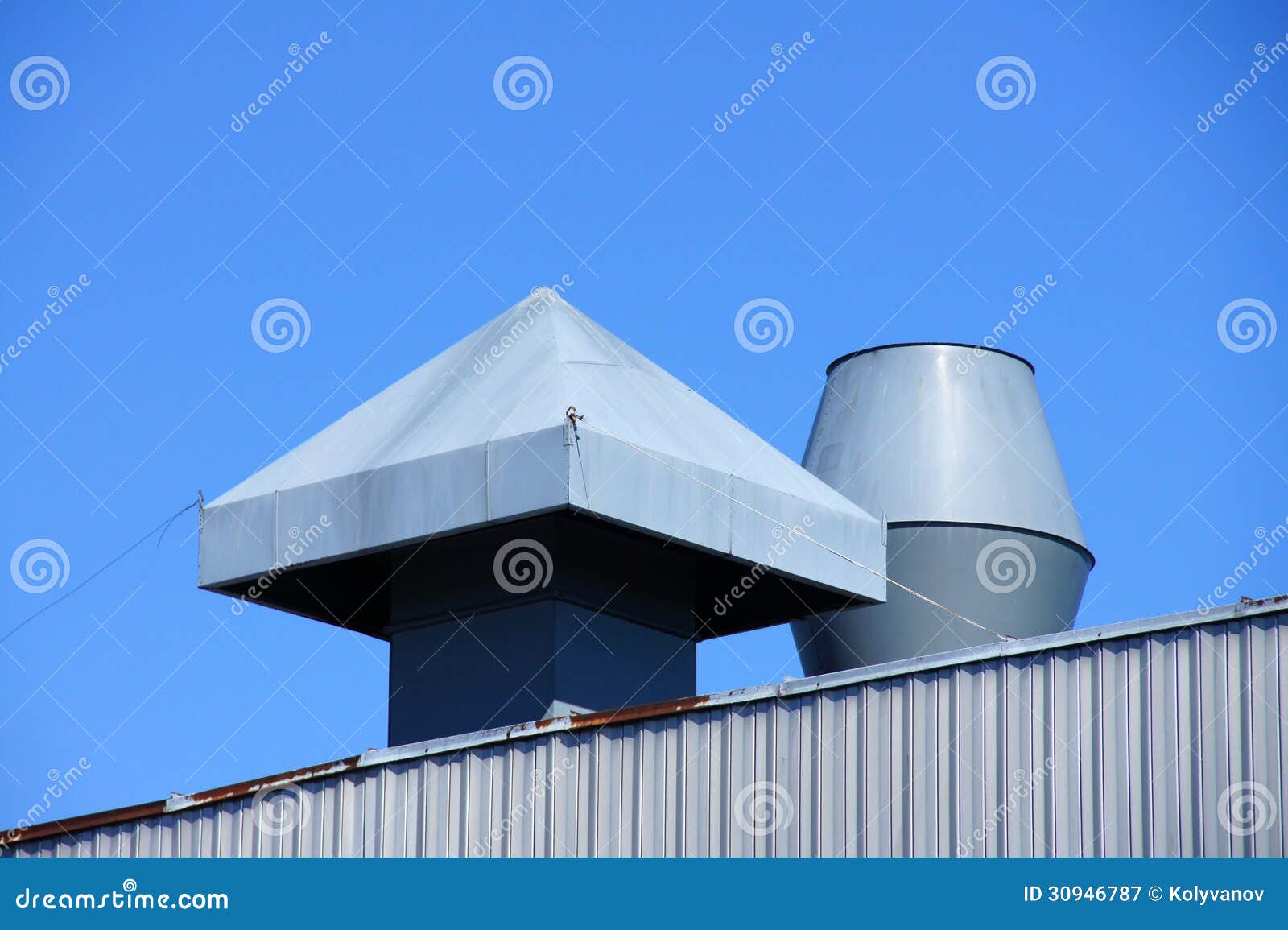 Rooftop vents stock image. Image of modern, tube, heaven - 30946787