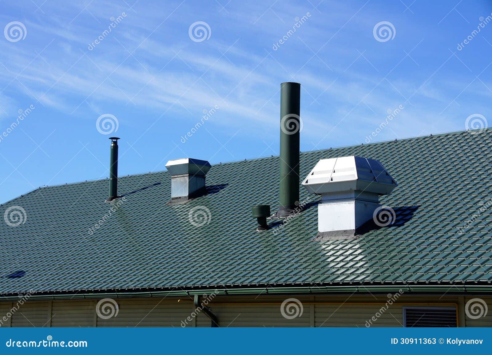 Rooftop vents stock image. Image of tube, power, casing - 30911363