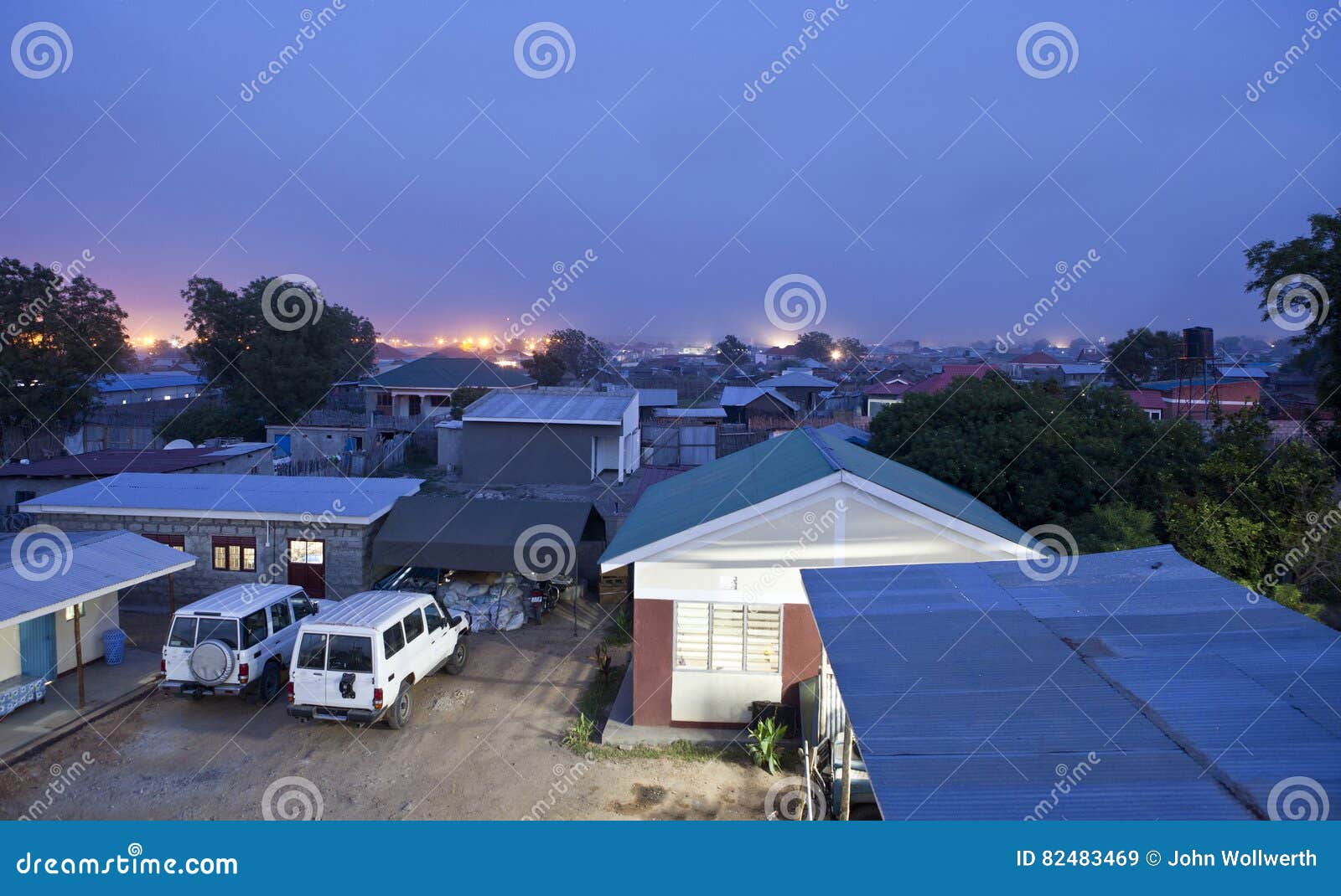 Rooftop View of Juba, South Sudan Stock Image - Image of buildings ...