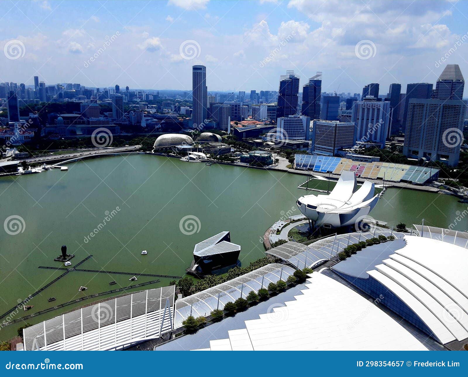 Rooftop View of Marina Bay Skyline Editorial Photography - Image of ...