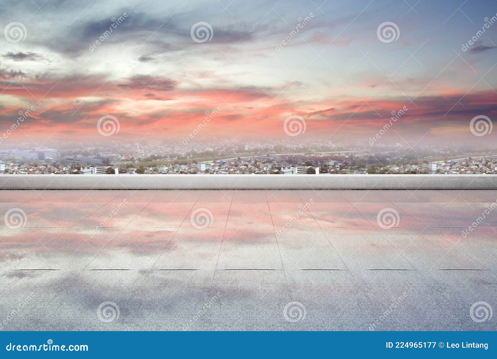 Rooftop View with Modern Cityscapes Stock Image - Image of background ...