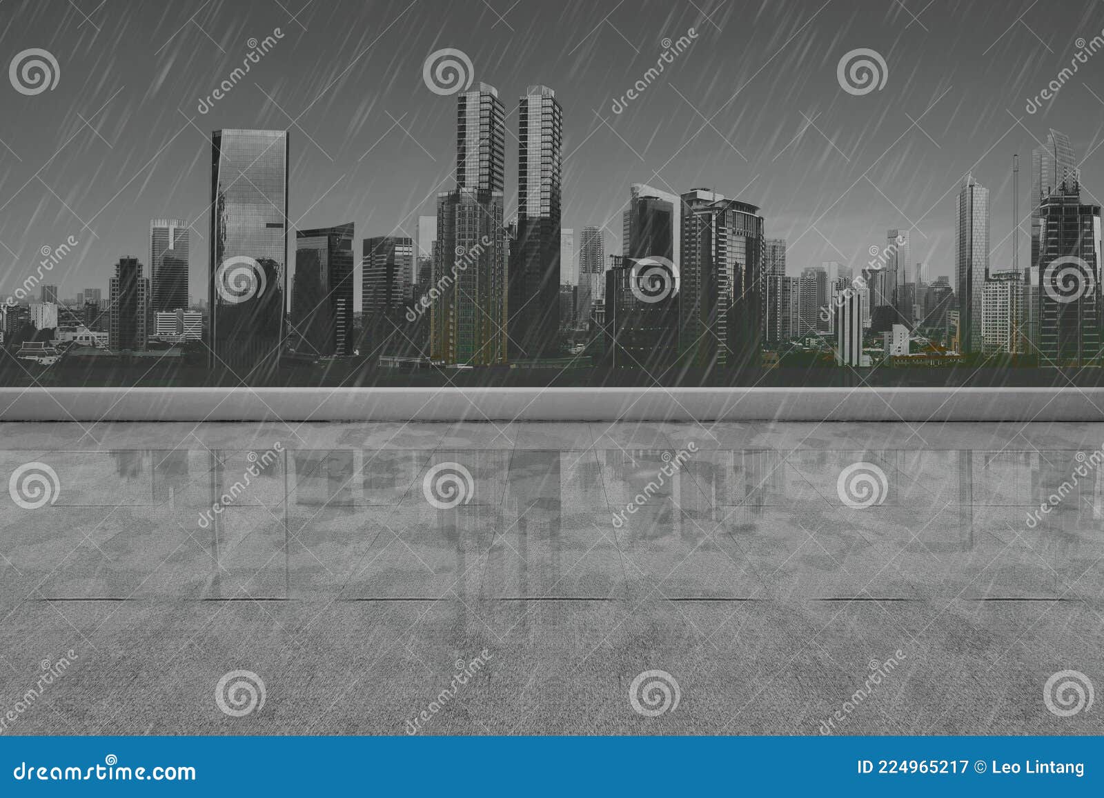 Rooftop View with Modern Cityscapes Stock Image - Image of cityscape ...