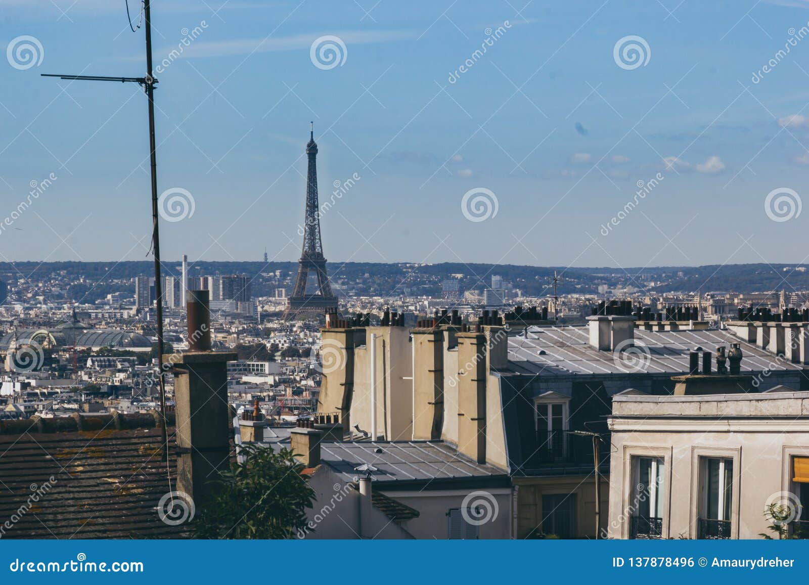 Rooftop View of Montmartre in Paris Stock Photo - Image of capital ...