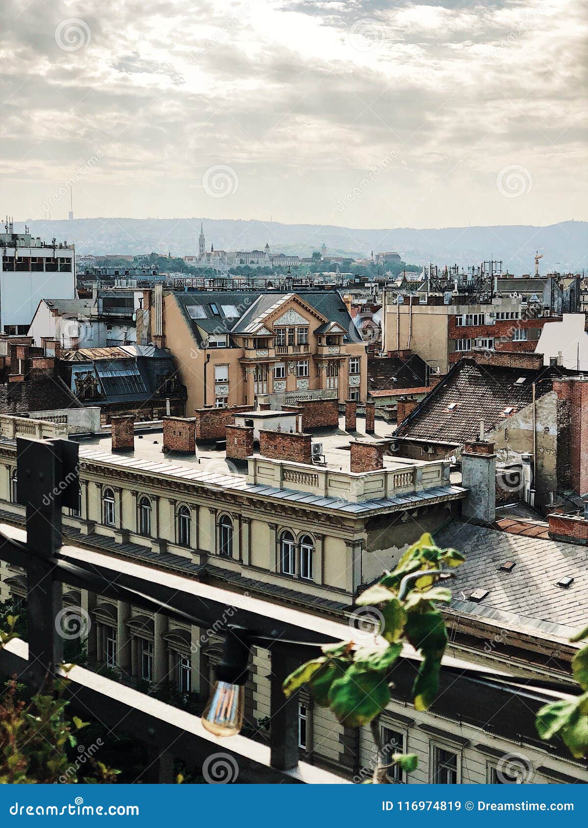 Rooftop view stock image. Image of city, budapest, rooftop - 116974819