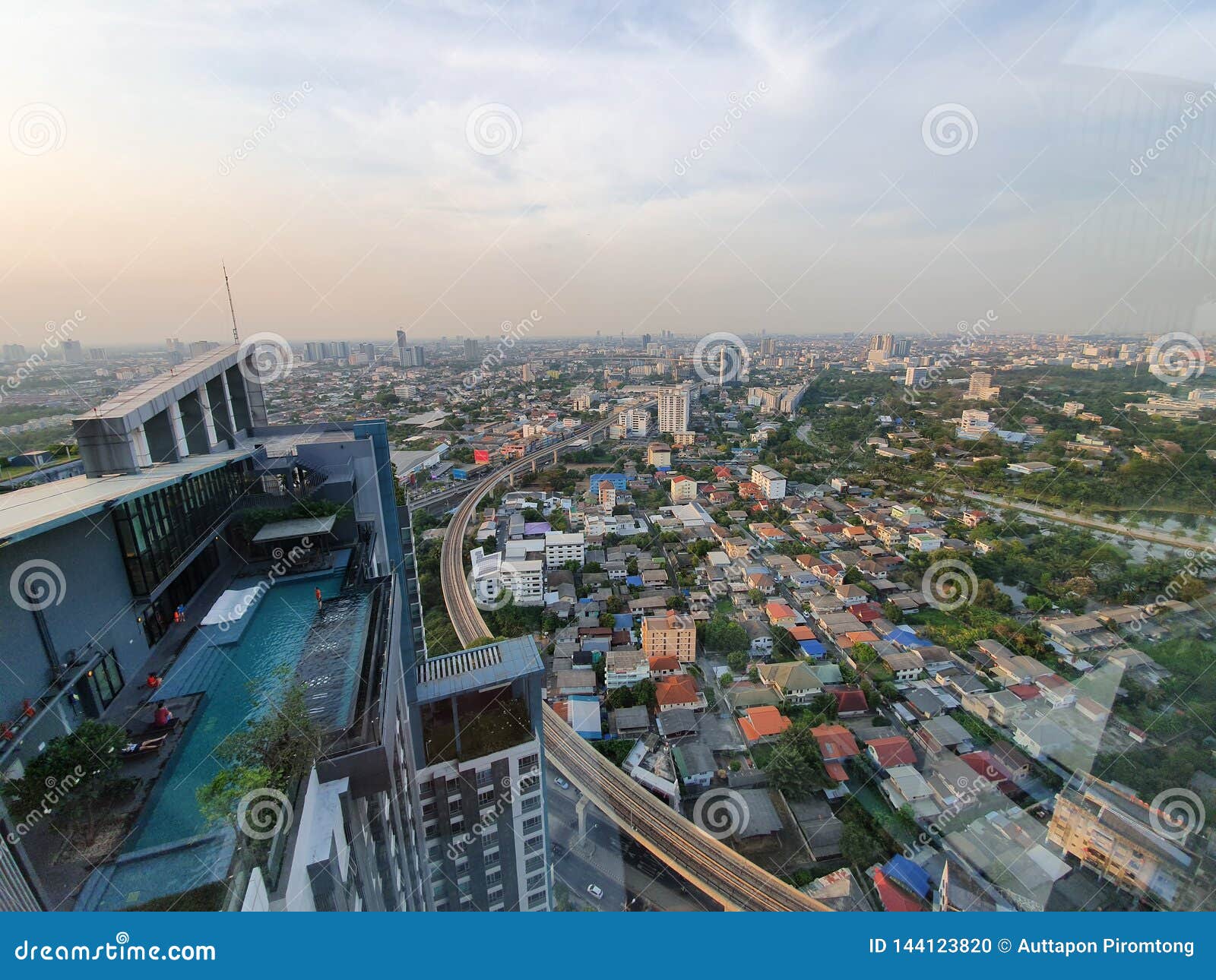 Rooftop view stock photo. Image of view, rooftop, high - 144123820