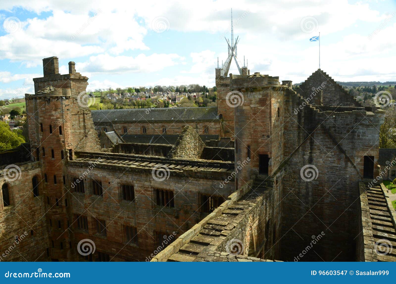 Rooftop View stock image. Image of spike, ramparts, lothian - 96603547