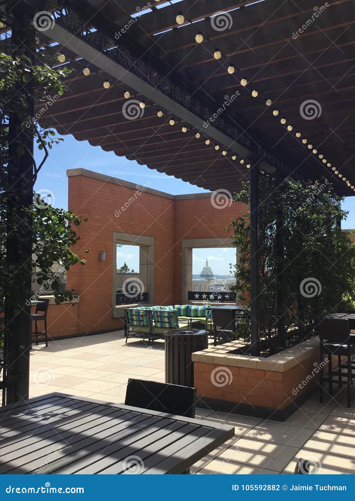 Rooftop View of the U.S. Capitol Stock Photo - Image of brick, life ...