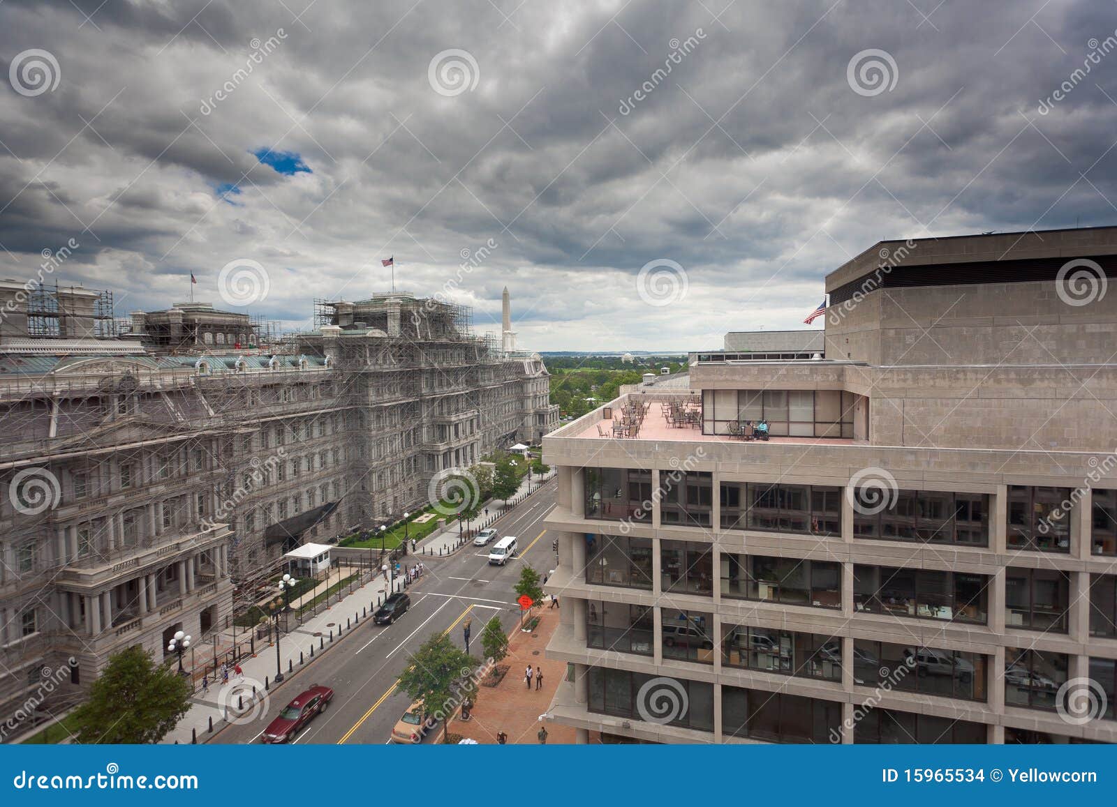 Rooftop View, Washington DC Stock Photo - Image of scaffolding, summer ...