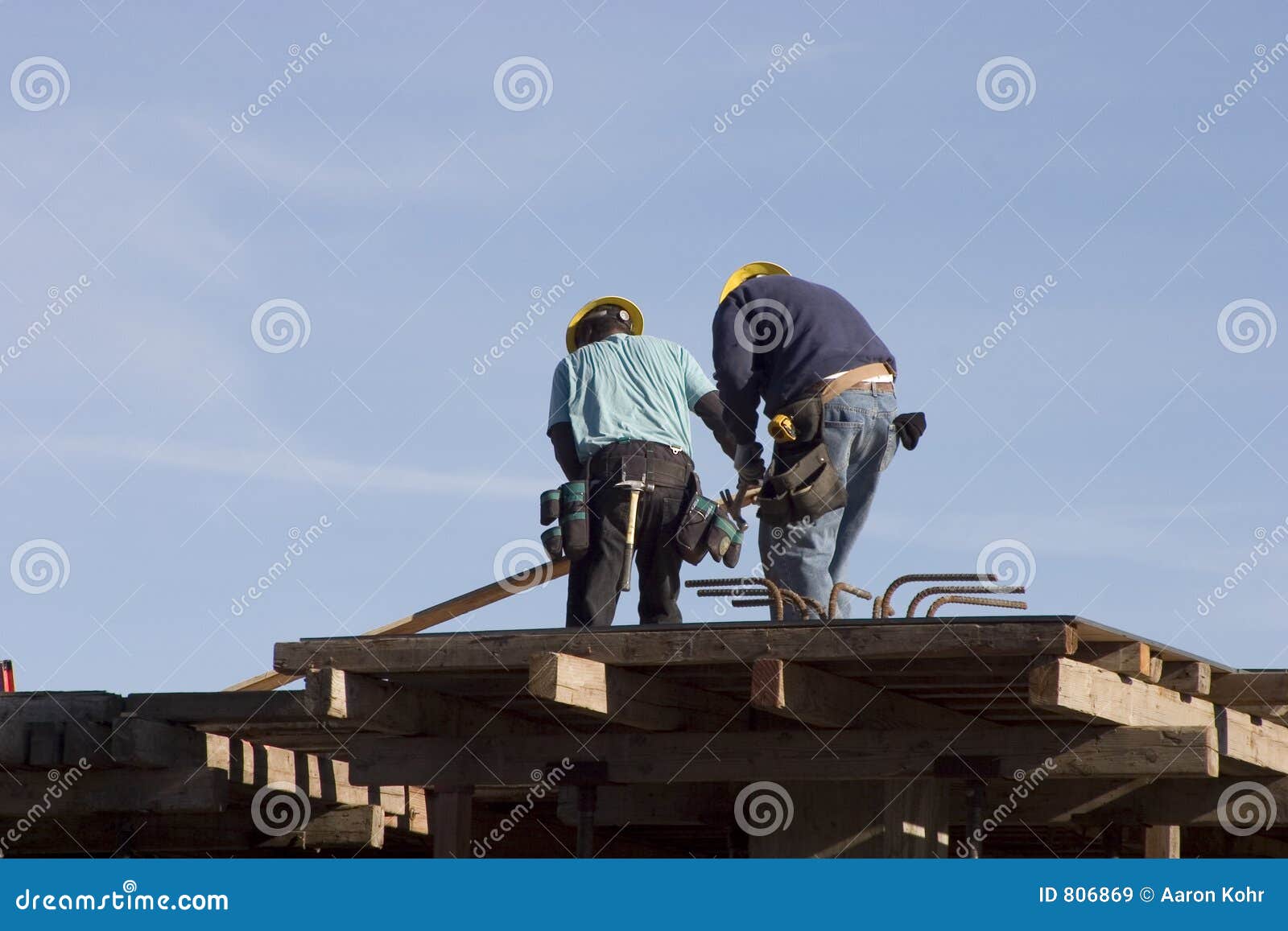 Rooftop Workers stock image. Image of assemble, builders - 806869