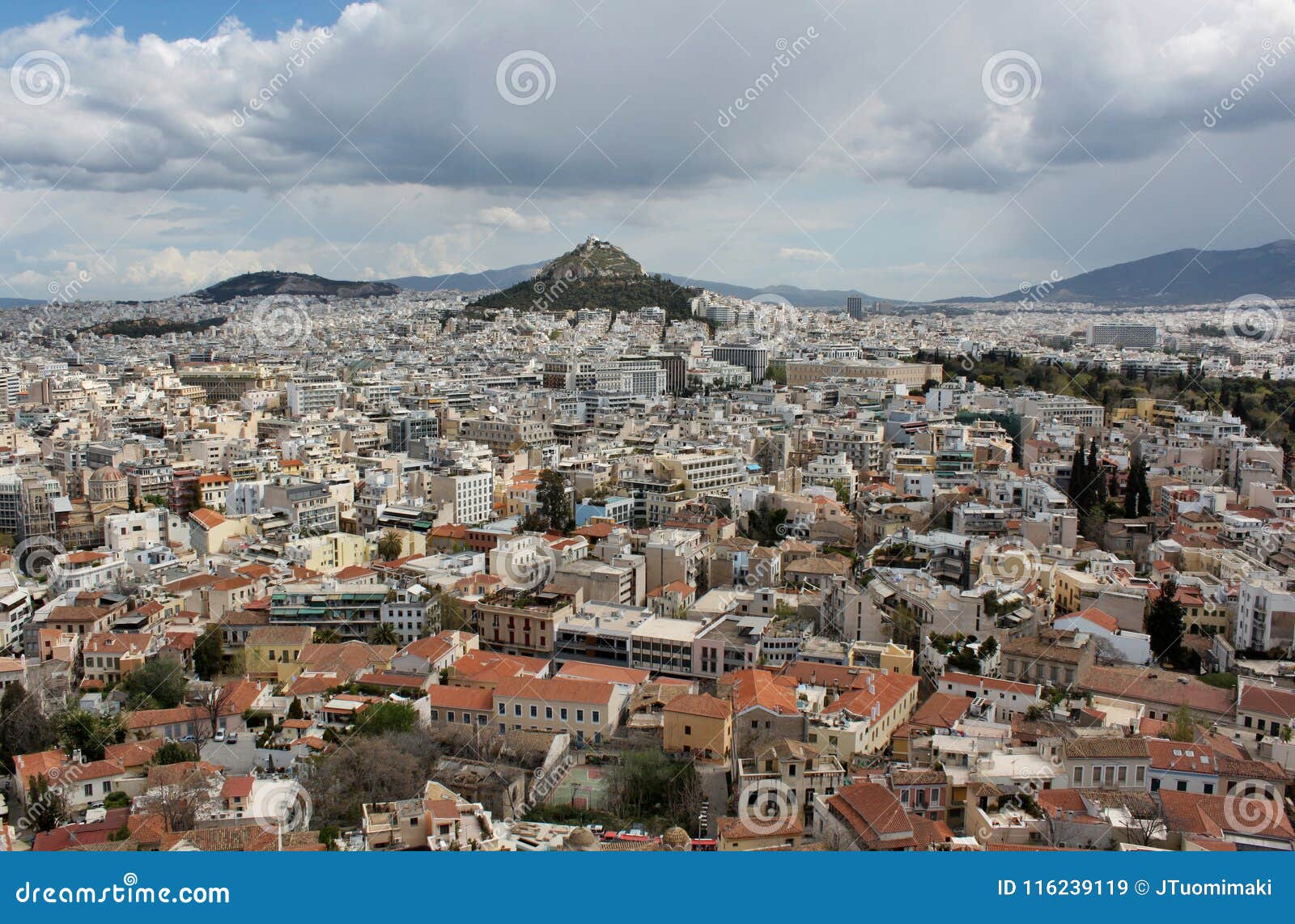 View of Rooftops of Athens Greece Stock Image - Image of ancient ...