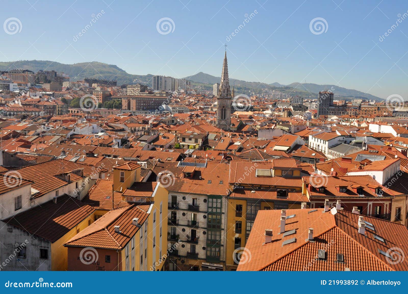 Rooftops of Bilbao City, Spain Stock Photo - Image of country ...