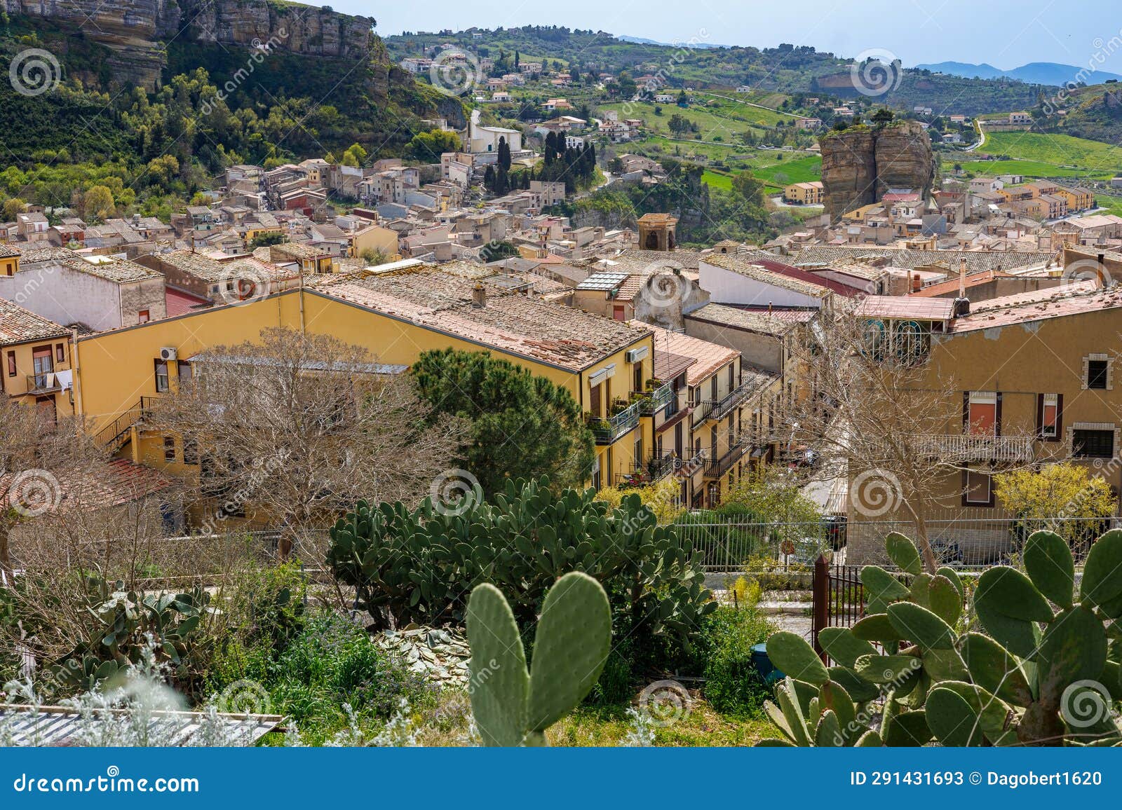The Rooftops of Corleone on the Island of Sicily Stock Image - Image of ...