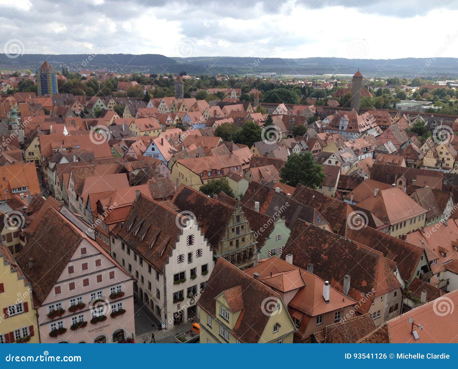 Rooftops of German Village stock photo. Image of europe - 93541126