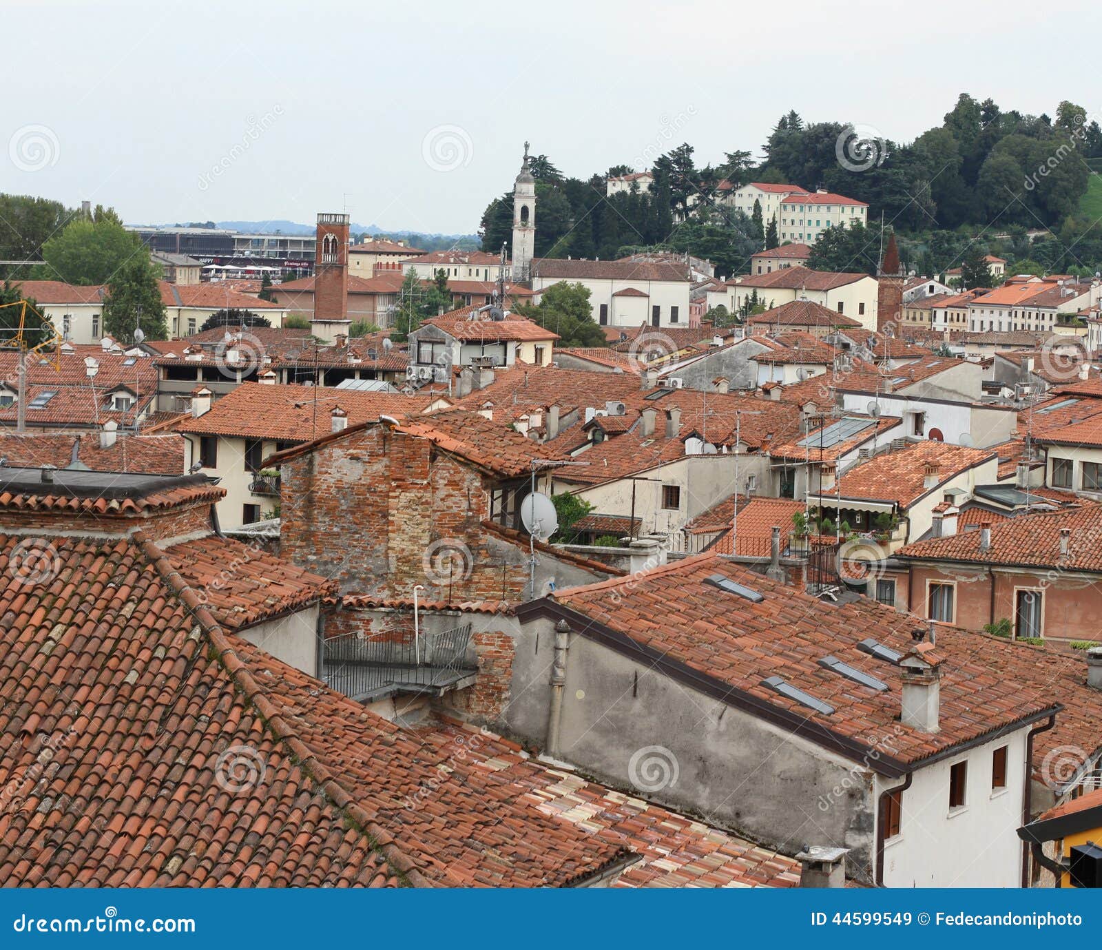 Rooftops of the Historic Centre of a Town in Northern Italy Stock Image ...